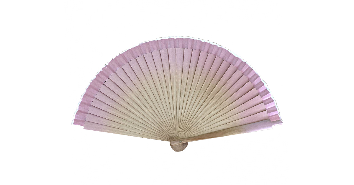 Evantai bamboo tip spaniol în degrade bej roz - Furnitura.ro